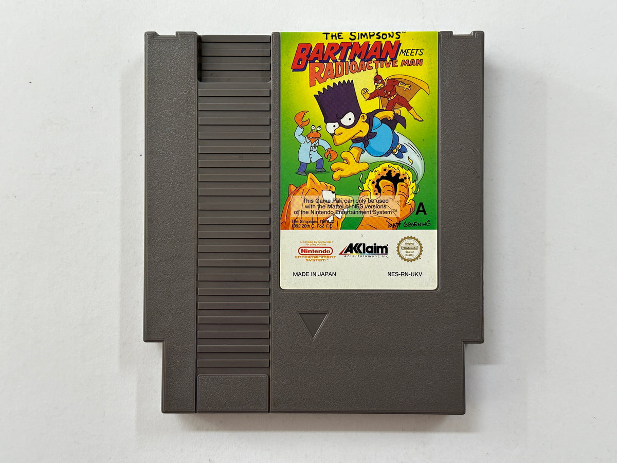 The Simpsons Bartman Meets Radioactive Man Cartridge – The Game Experts