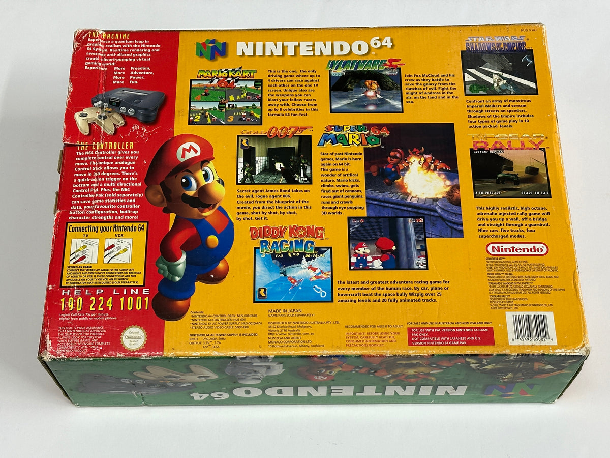 Nintendo 64 N64 Limited Edition Gold Controller Console Bundle Complet ...