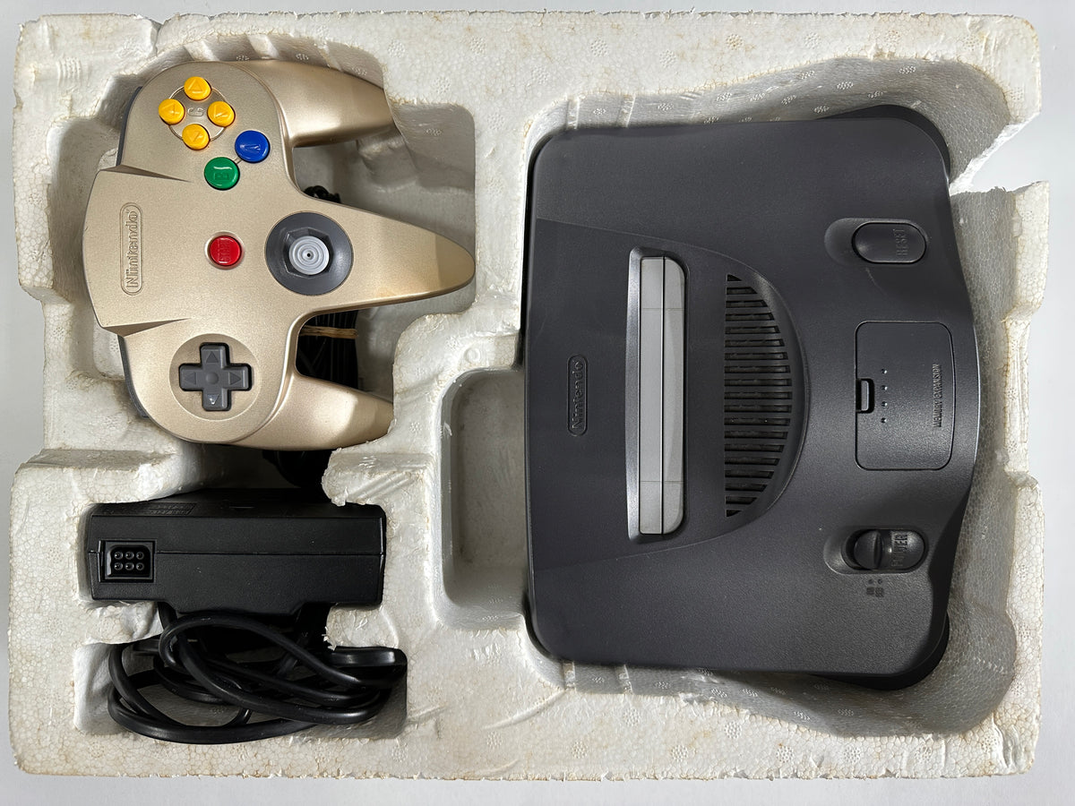 Nintendo 64 N64 Limited Edition Gold Controller Console Bundle Complet ...