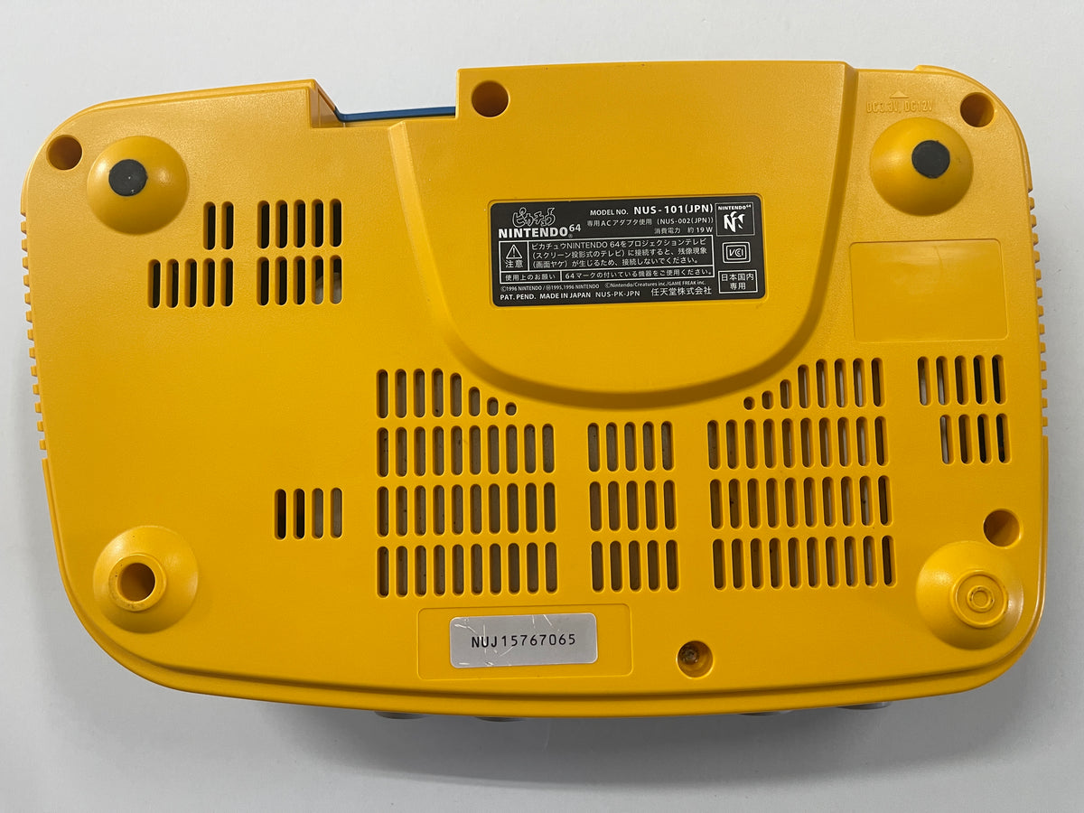 Limited Edition Pokemon Pikachu Blue NTSC J Nintendo 64 N64 Console ...